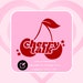 Pink and Red Cute Y2k Logo for Branding - Canva Template Easy Use - Etsy