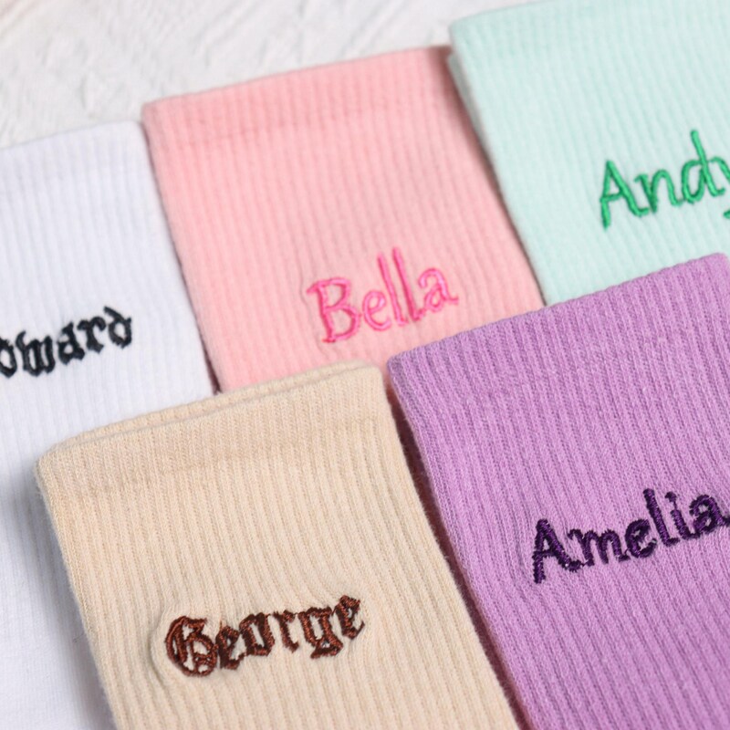 Embroidered Socks - Etsy