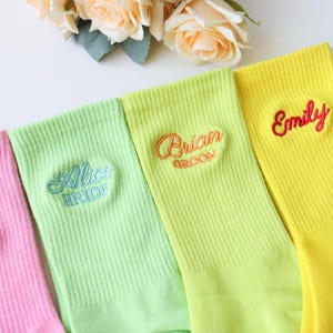 Custom Embroidered Socks, Unisex Cotton Socks Withpersonalized Text ...