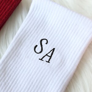 Personalized Initials Socks - Custom Embroidered Letters on Soft Cotton ...