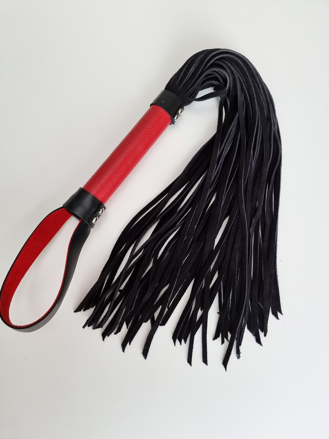 Suede Leather Flogger, BDSM Impact Toys, Pink Red Gold Silver Black ...