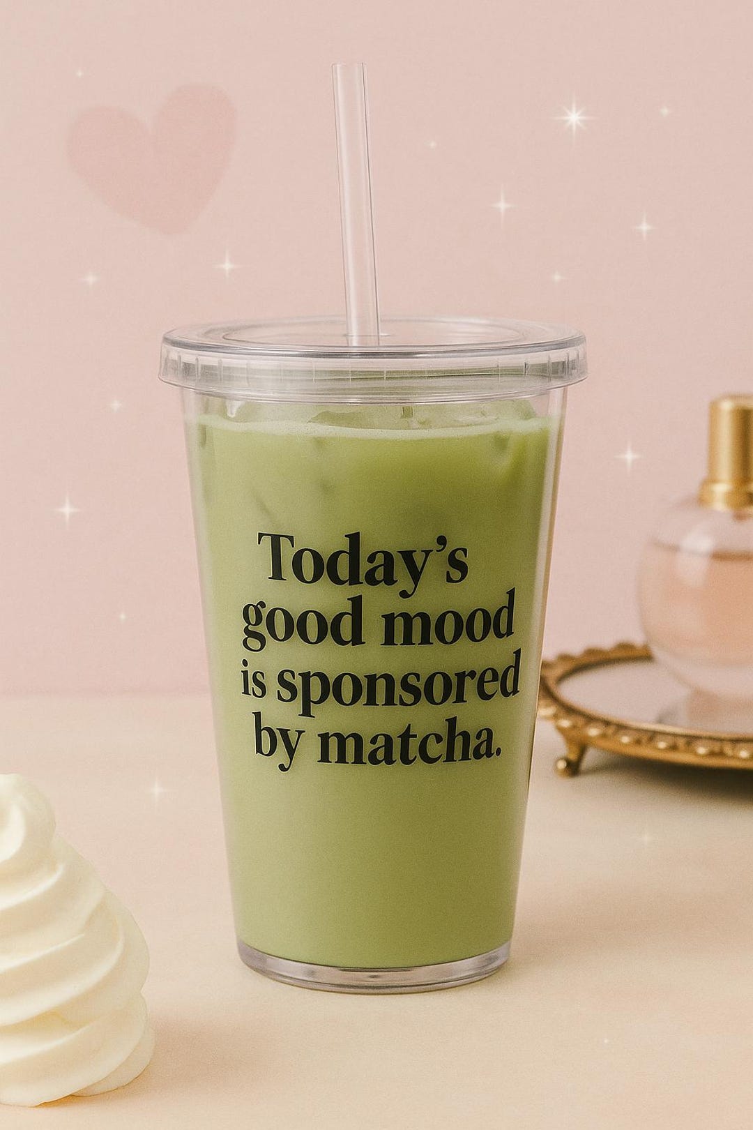 Hot Girls Drink Matcha | Iced Matcha Double Wall Tumbler With Straw ...