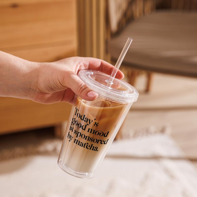 Hot Girls Drink Matcha | Iced Matcha Double Wall Tumbler With Straw ...