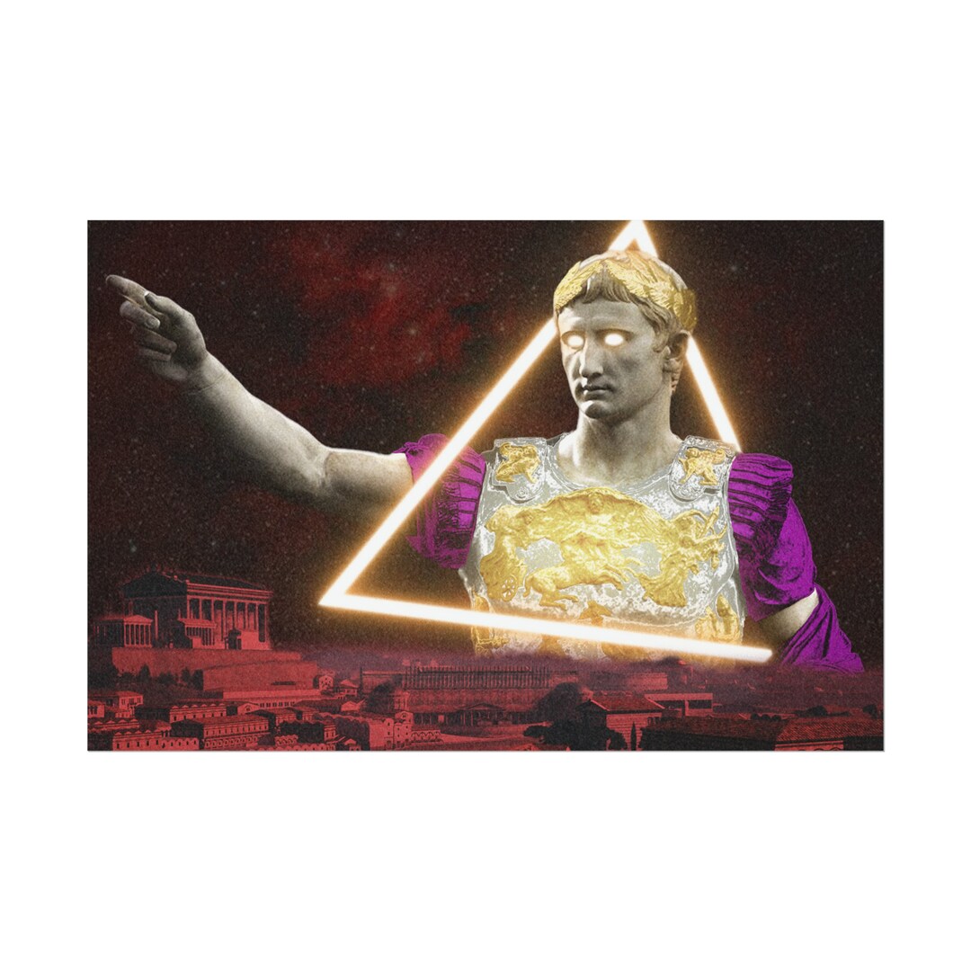 Roman Emperor Augustus Poster Wall Art Octavian Julius Caesar Imperator ...