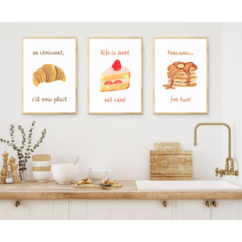 Food Poster Set A4 Food Prints Kitchen Modern Colorful Design - Etsy