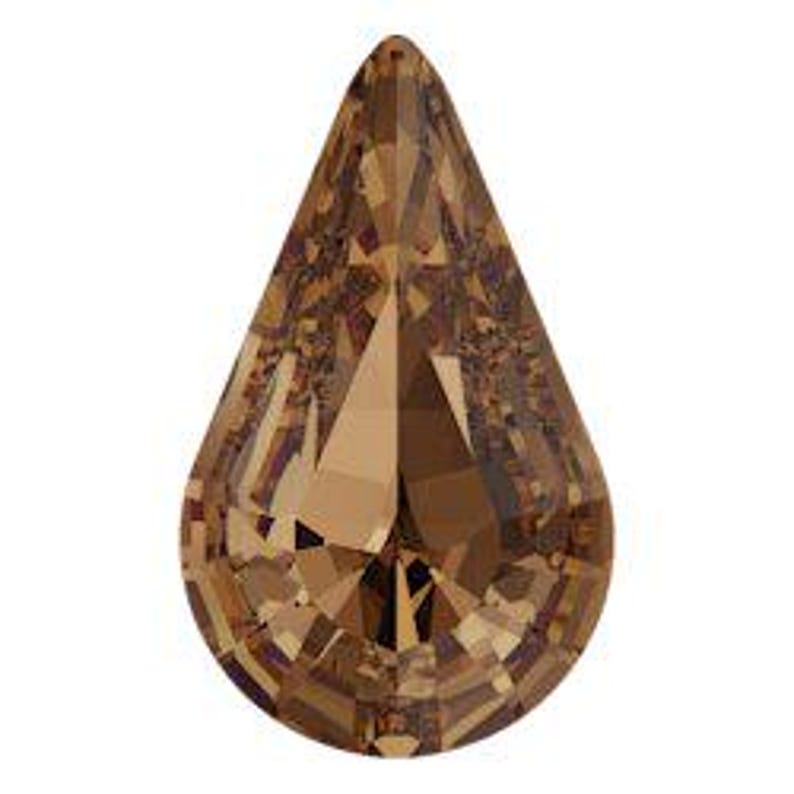 Swarovski Crystal Teardrop Beads: Table Cut Glass Drops (10 Pcs) - 4300 ...