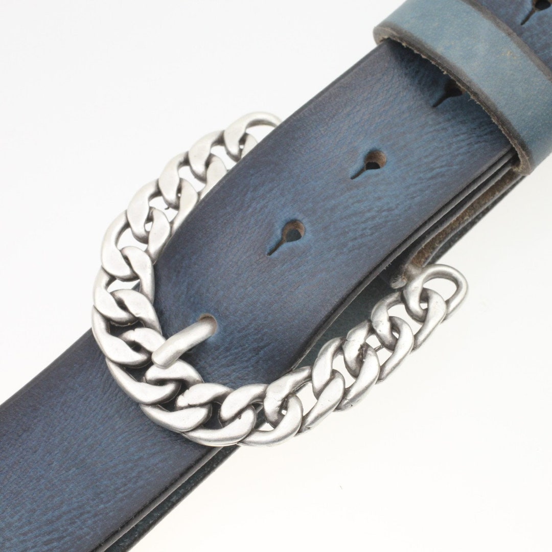 Chain Belt Buckle, Silver Belt Buckle, Round Belt Buckle, Classic Belt ...