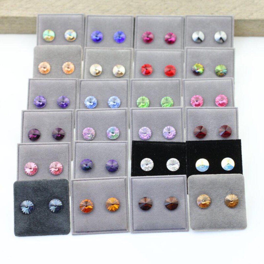 Swarovski Crystal Stud Earrings, Elegant Rhinestone Earrings, Crystal ...