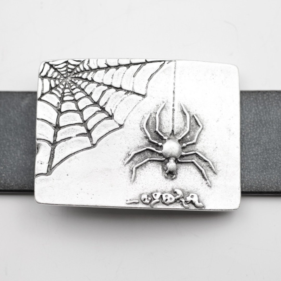 Antique Silver Spider Web Belt Buckle: Gothic Hippie Design - GS243 - Etsy