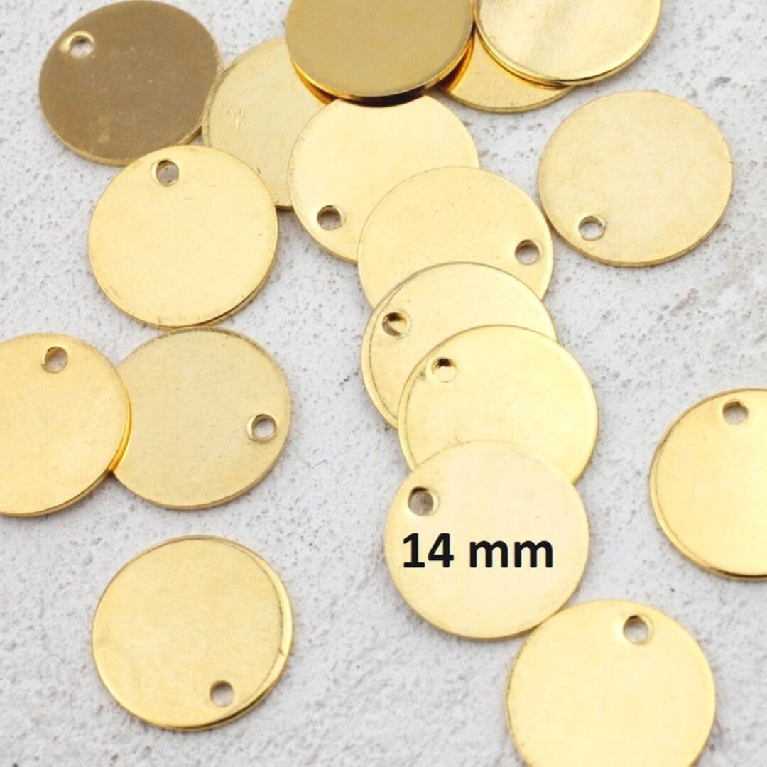 20 Round Disc Stamping Tags, Metal Stamping, Round Tags, Metal Blanks ...