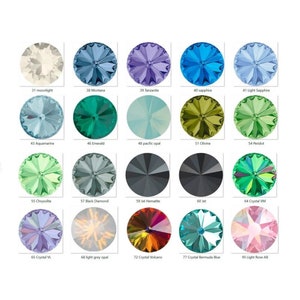 14mm Swarovski Crystal 1122 Rivoli Round Stones Crystals - Various ...