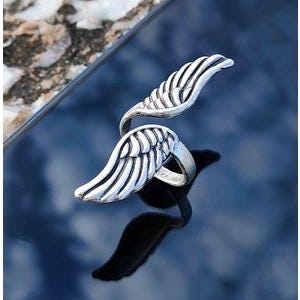 Angel Wing Ring, Silver Angel Wings Ring, Unique Wing Design Ring ...