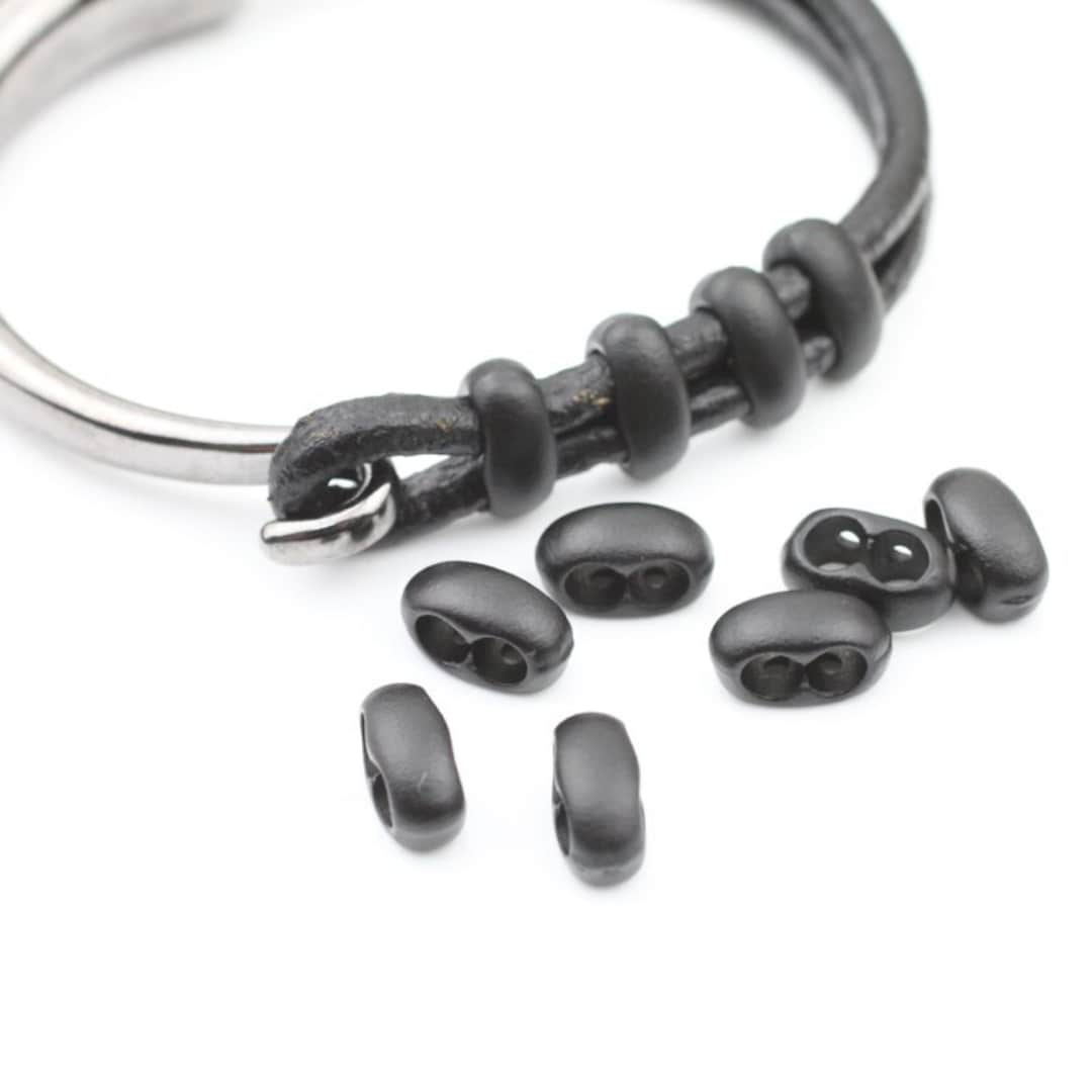 Adjustable Cord Slide Clasp, Double Hole Beads, Bracelet Beads, Matte ...