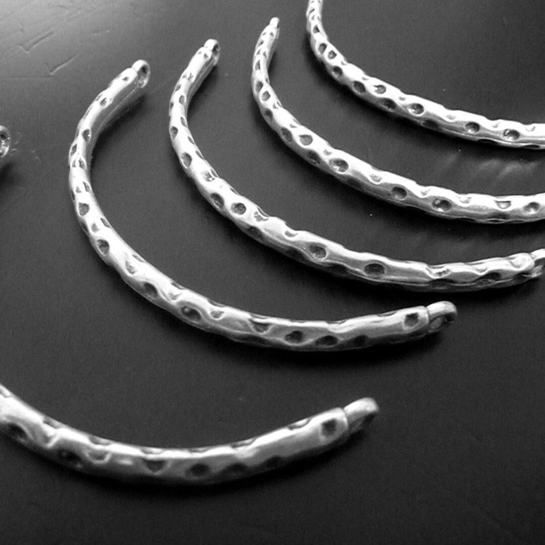 5 Half Cuff Bracelet Findings, Curved Half Bracelet Finding, Bracelet ...