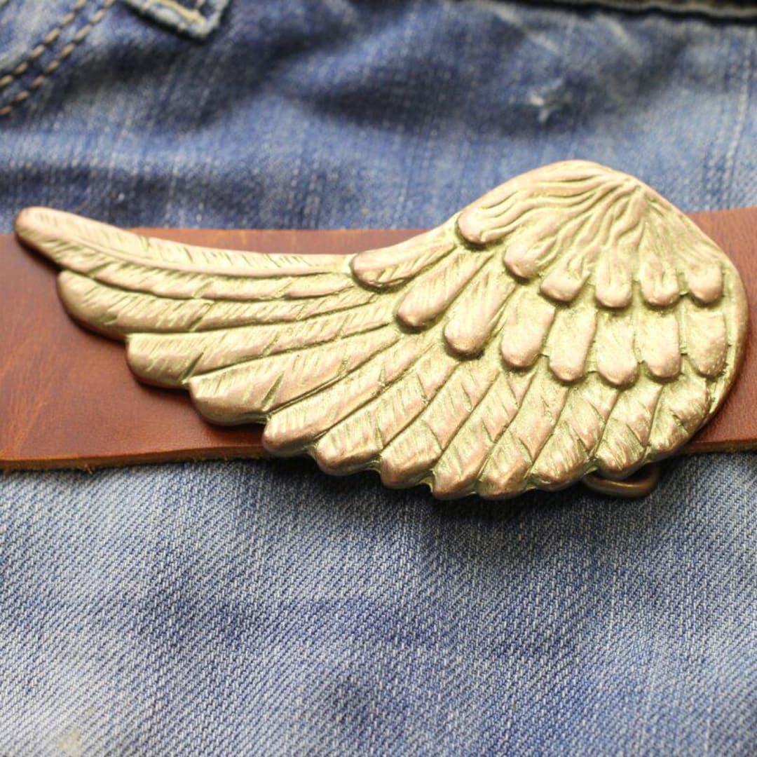 Angel Wing Belt Buckle, Metal Wing Belt Buckle, Leather Strap Belt ...