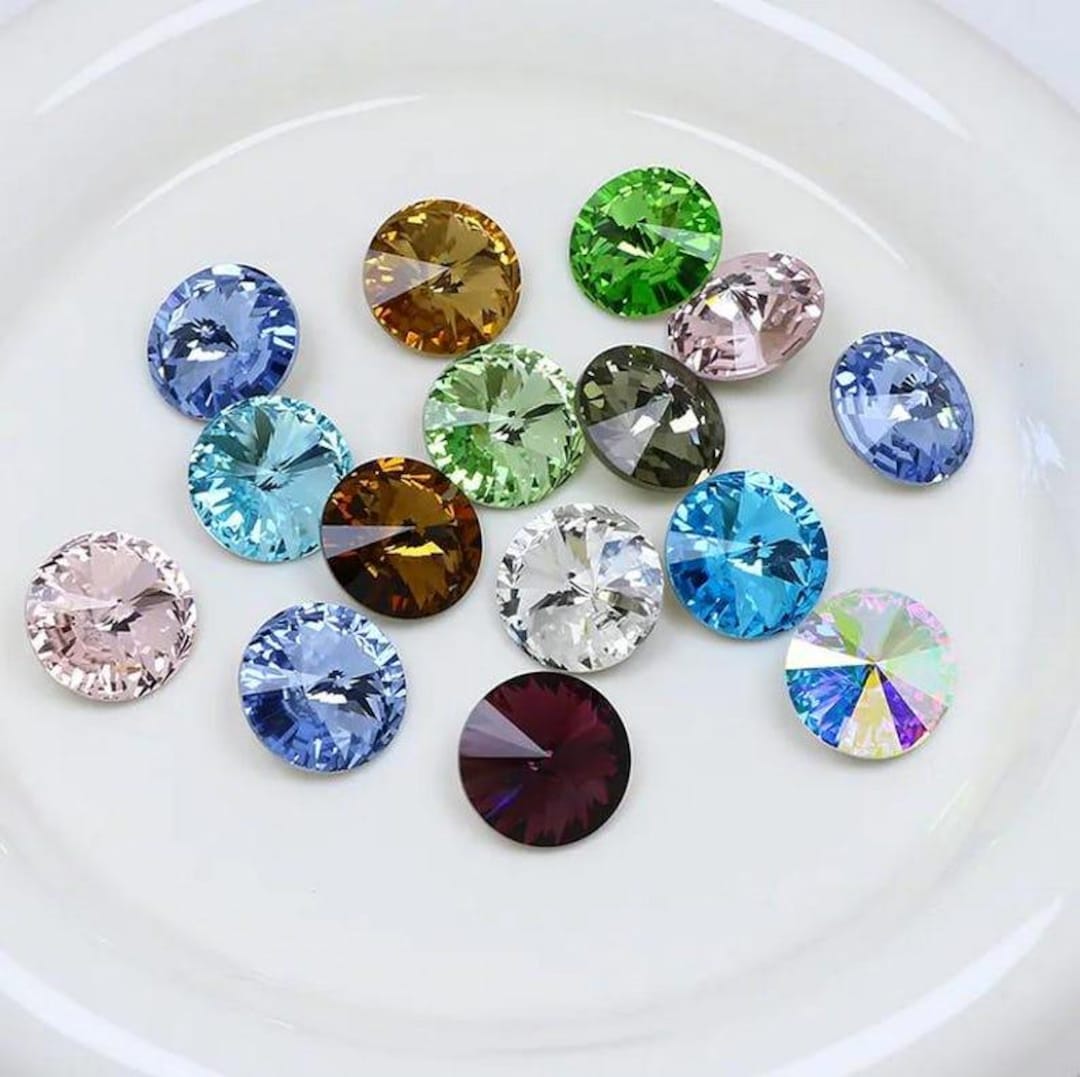 14mm Swarovski Crystal 1122 Rivoli Round Stones Crystals - Various ...