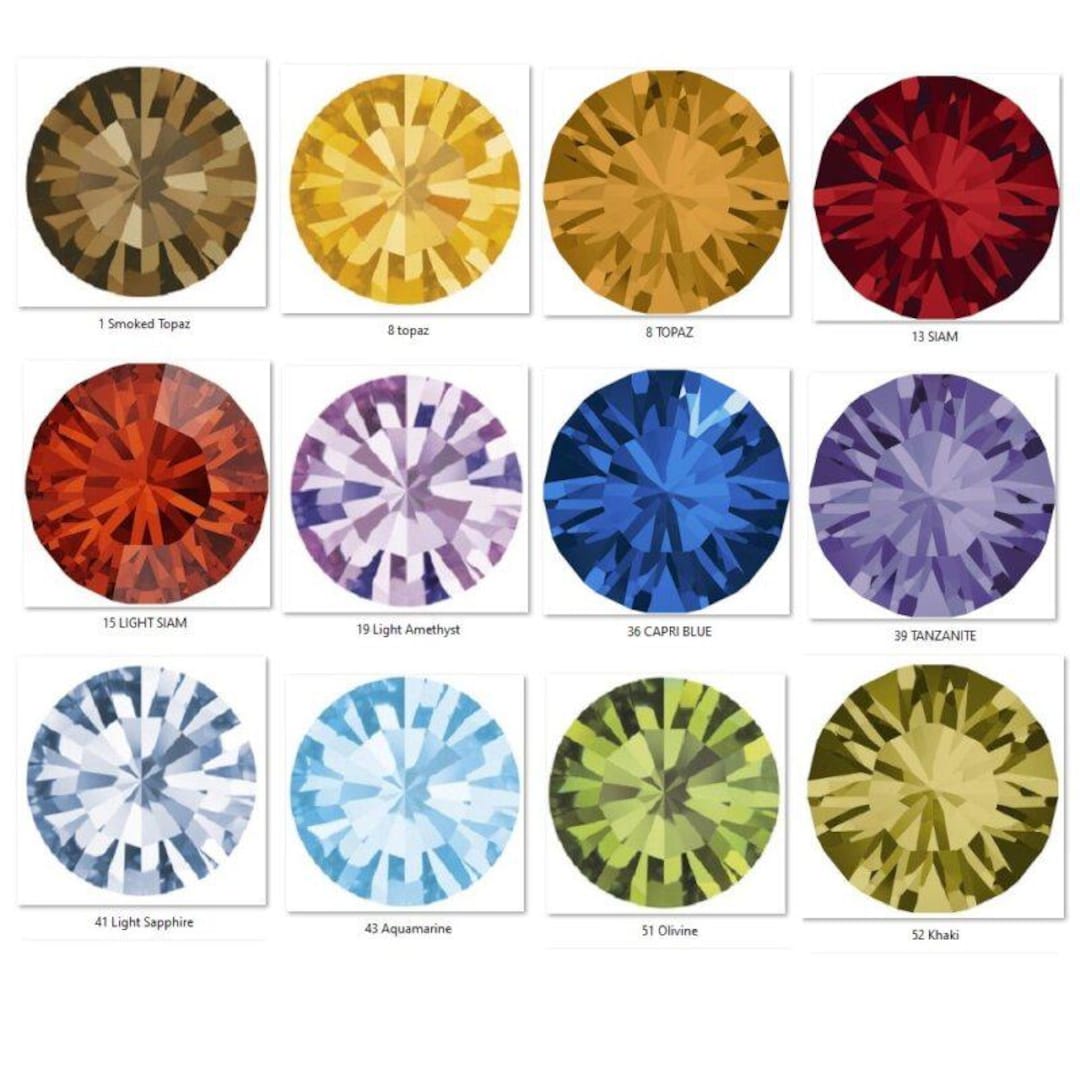 11mm Swarovski Crystal Chaton: Round Stones for Jewelry Making - 1028 ...