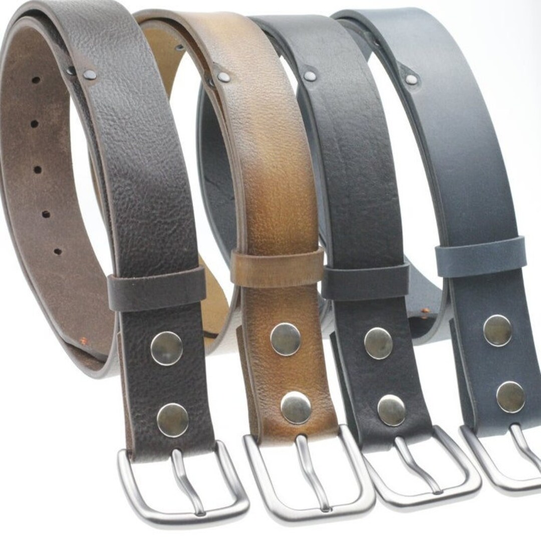 Handmade Full Grain Cowhide Leather Snap Belt Strap: 4cm Widem - 0351 ...