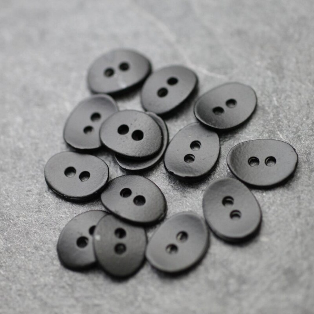 20 Matte Black Button Clasps: ZAMAK Oval Connectors (14x11 Mm) - ZM725 ...