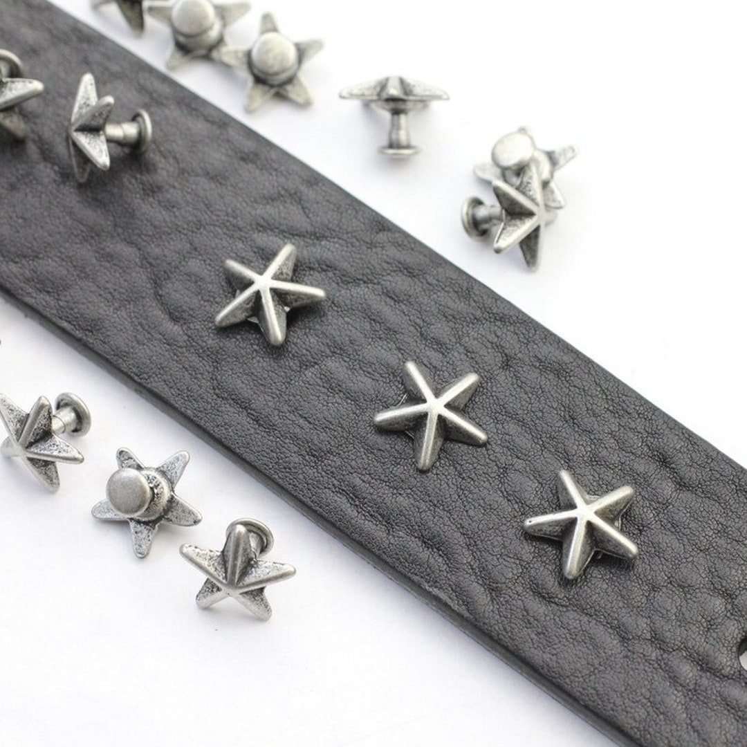10 Star Rivets, Silver Nail Rivets for Leather, Decorative Rivets for ...