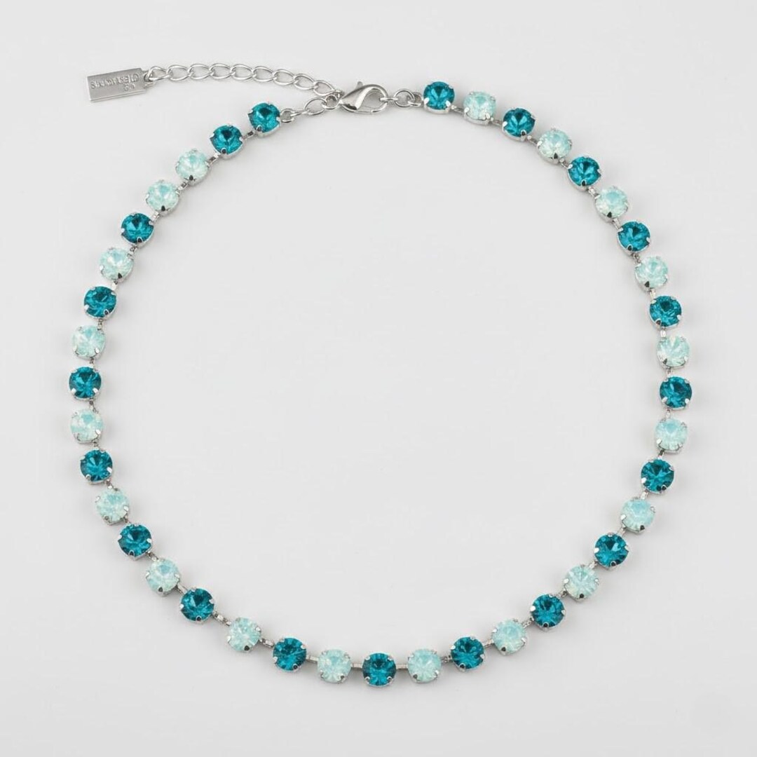 Handmade Swarovski Crystal Chain Necklace: Elegant Minimalist Jewelry ...