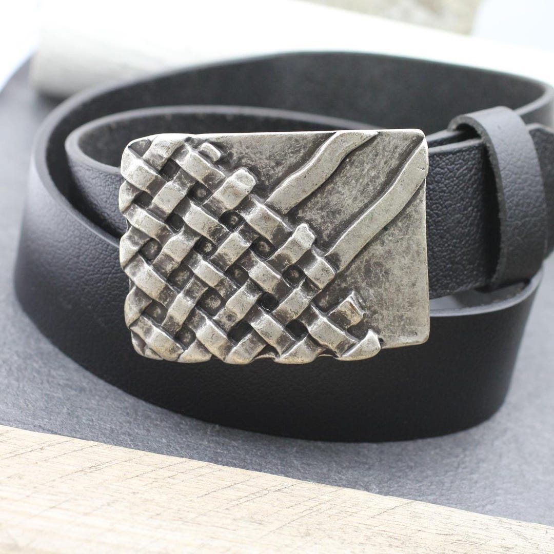 Rectangle Belt Buckle, Silver Belt Buckle, Custom Leather Belt, Casual ...