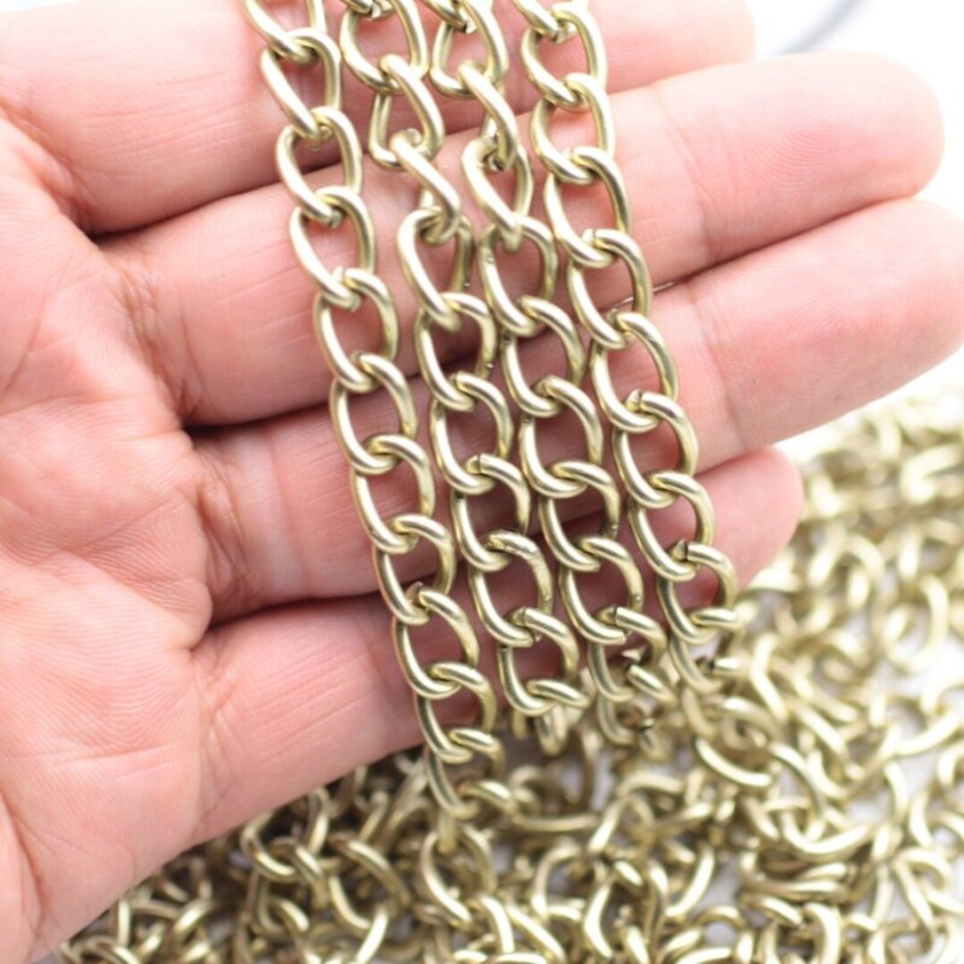 50cm Curb Chain13x8mm, Bronze Cuban Link Chains Men's Women's Curb ...