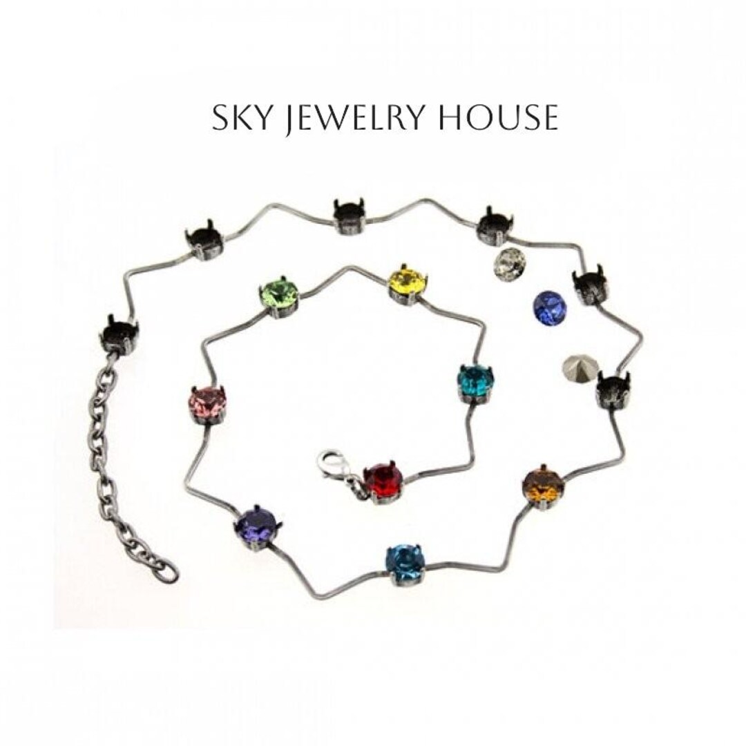 8mm Cup Chain Necklace Base: DIY Jewelry Making for Rivoli Crystals ...