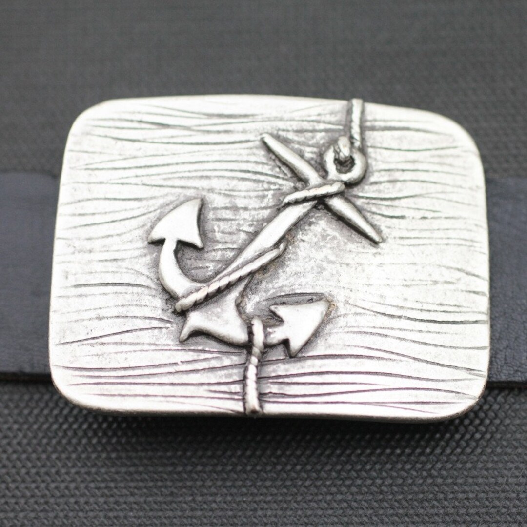 Antique Silver Anchor Belt Buckle: Nautical Pewter Accessory - GS201 - Etsy
