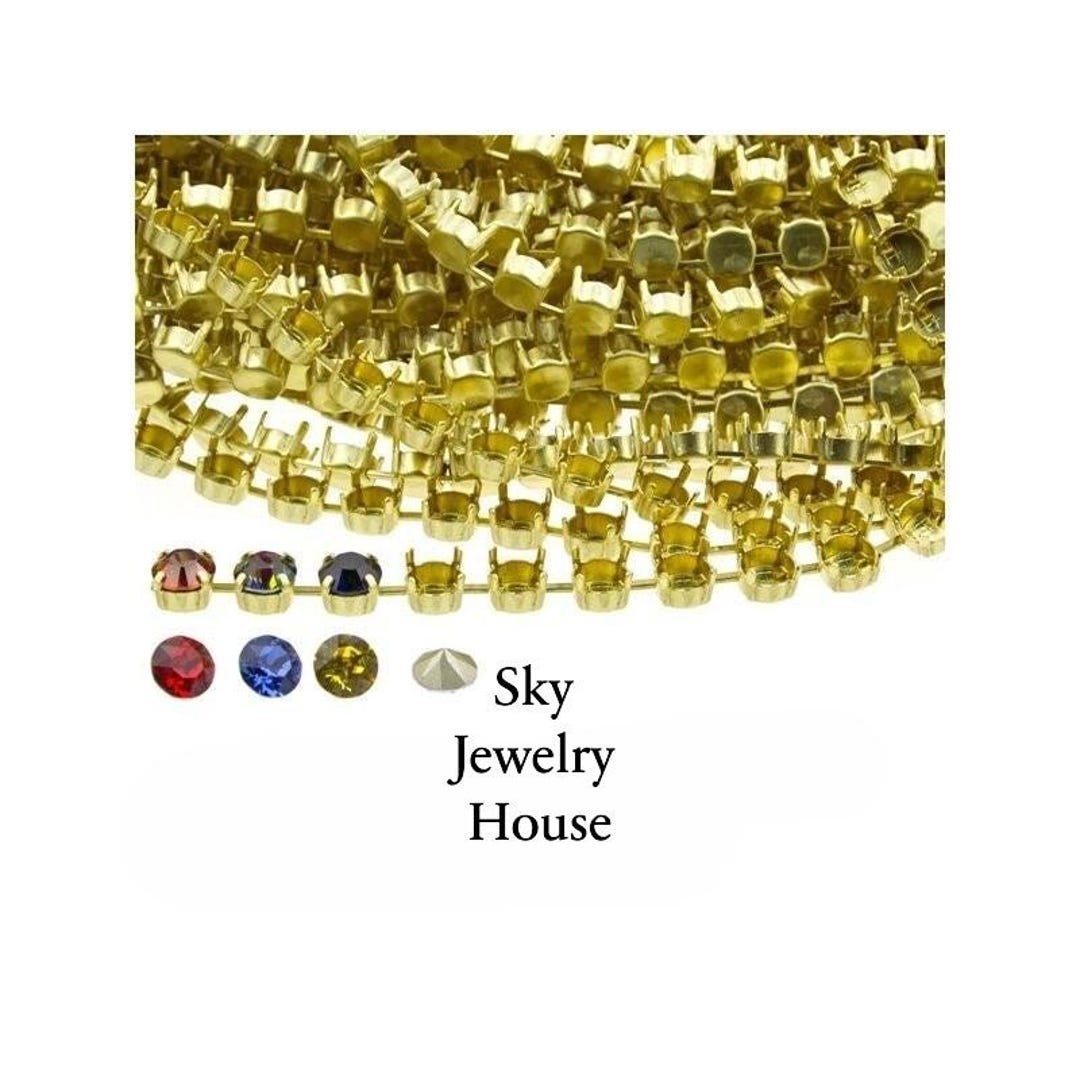 8mm Empty Cup Chain, DIY Setting for Swarovski Crystals, Necklace ...