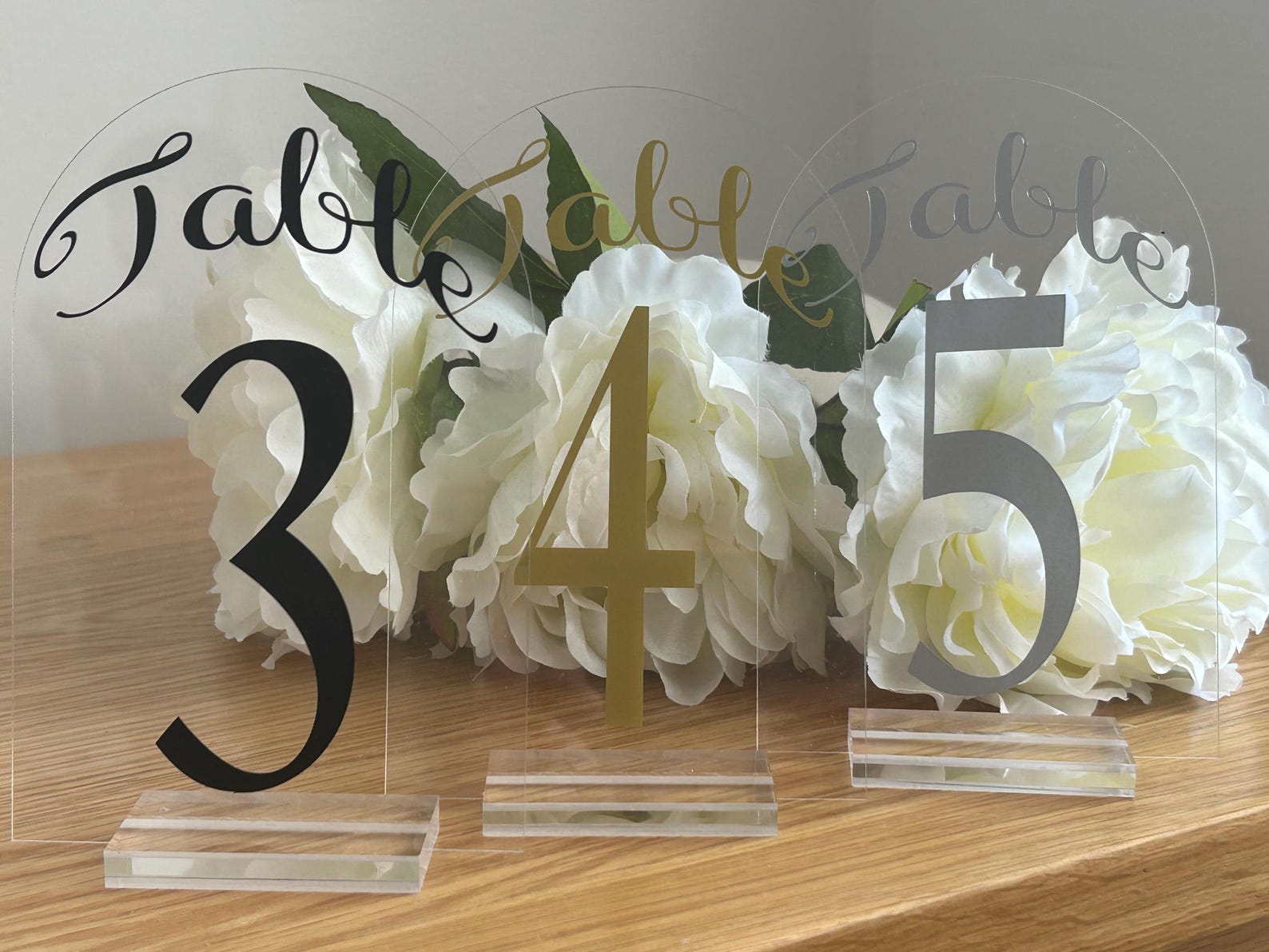 Arched Table Numbers, Table Number Signs, Table Decorations ...