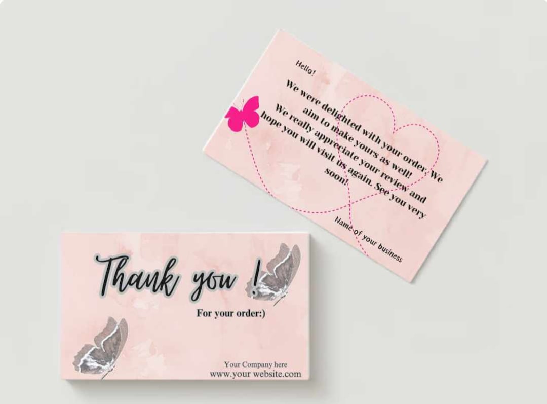 Order Thank You Card - Etsy
