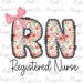 Floral RN PNG: Registered Nurse, Pink Bow (digital Download) - Etsy
