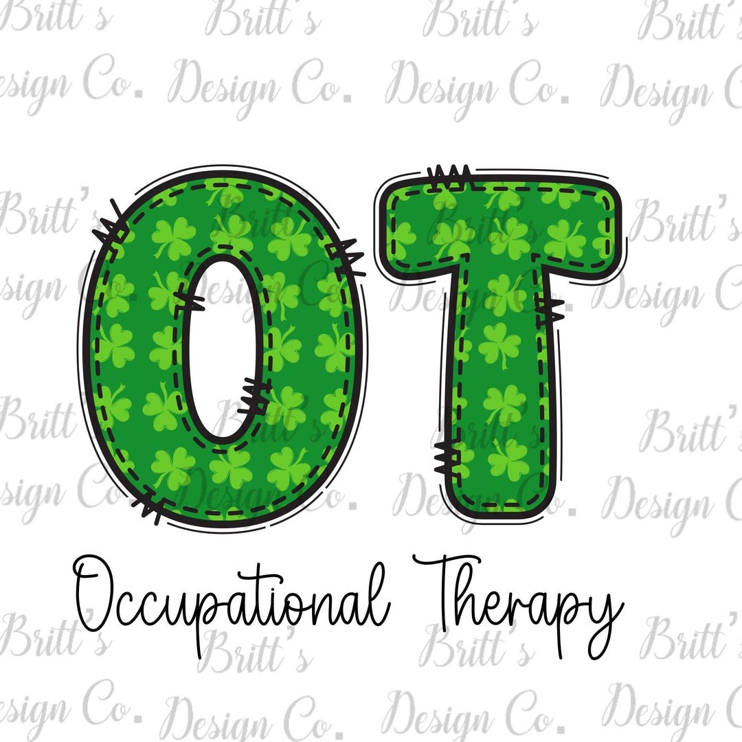 St Patrick's Day Occupational Therapy PNG: Floral OT Design (digital Download) - Etsy