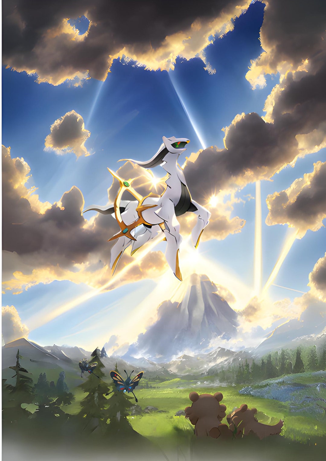 Pokémon Illustration Arceus: Poster, Digital Print, Original Art, Wall ...