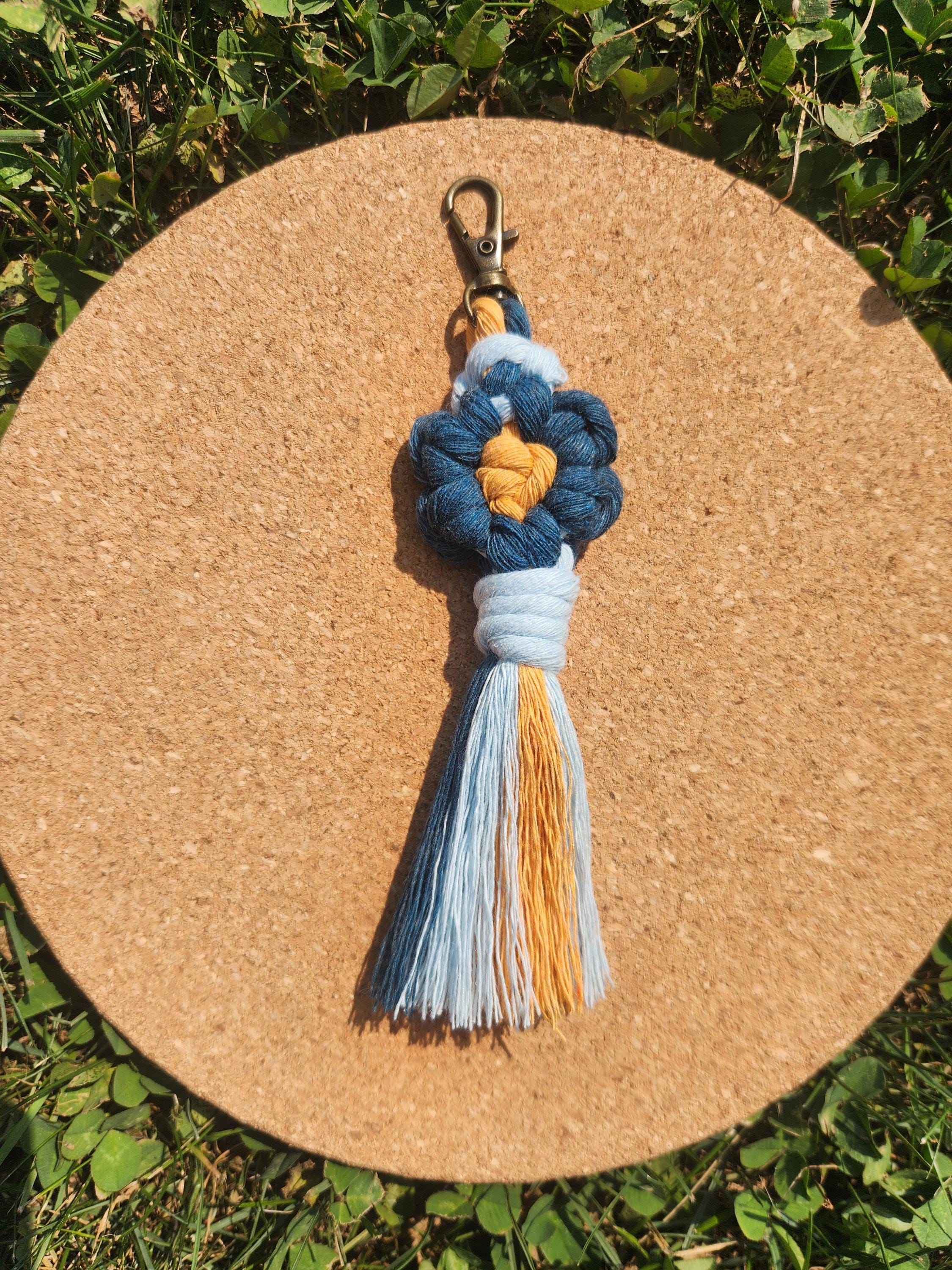 Macrame Flower Key Chain - Etsy