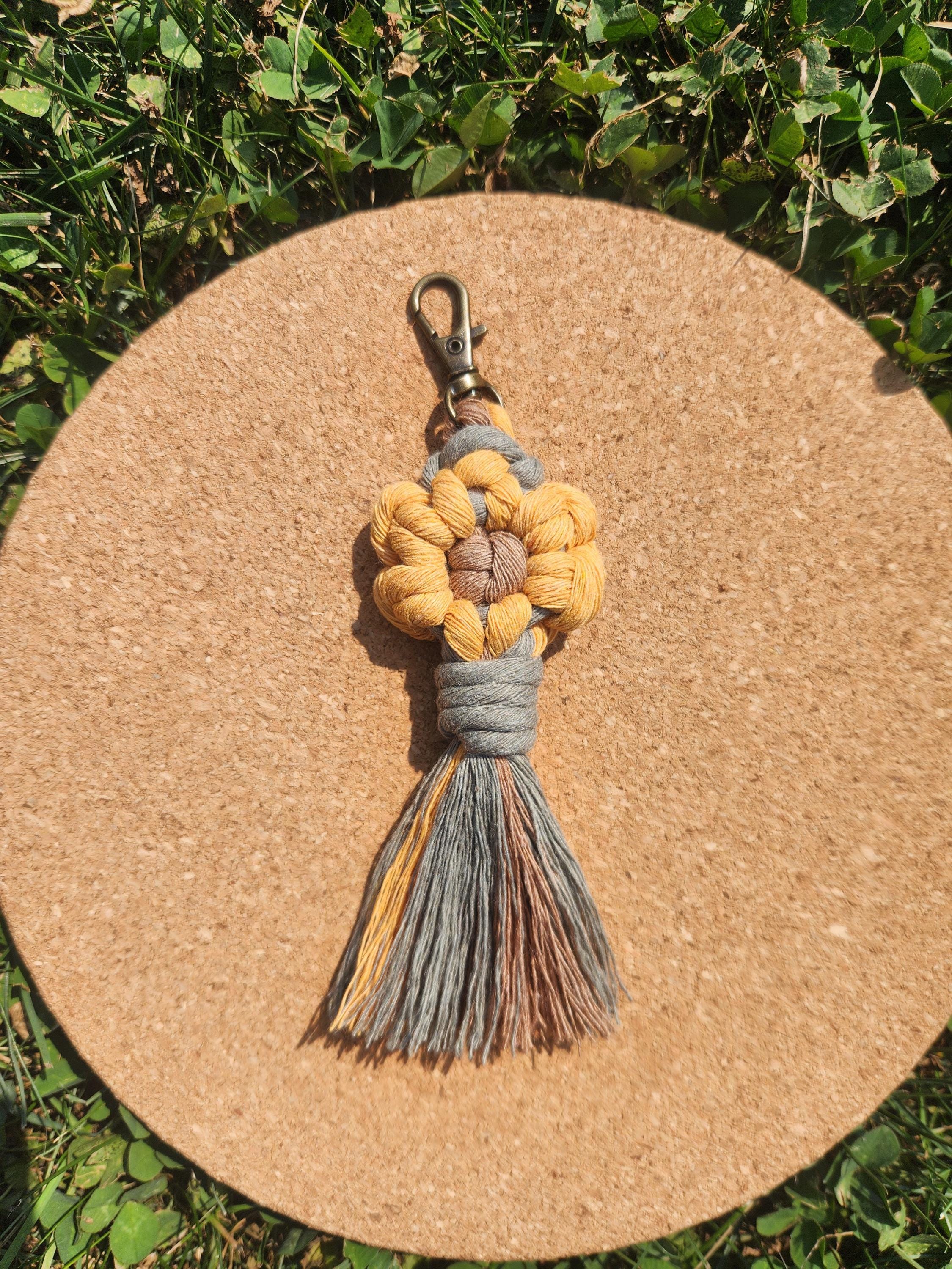 Macrame Flower Key Chain - Etsy
