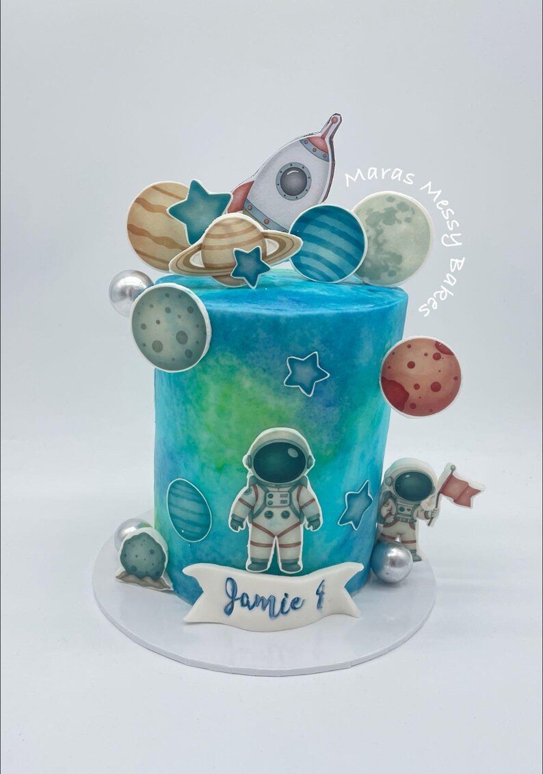 Astronaut , Space , Planets Themed Cake Edible Prints - Etsy