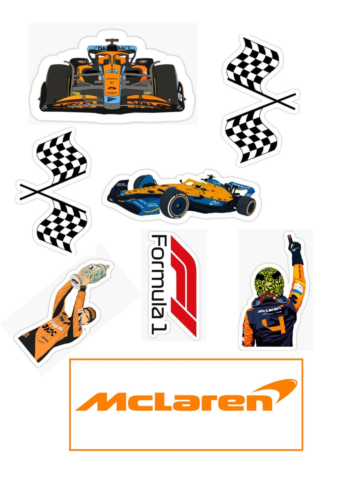Mclaren / F1 Themed Cake Decorations, Edible Prints, Cake Toppers - Etsy UK
