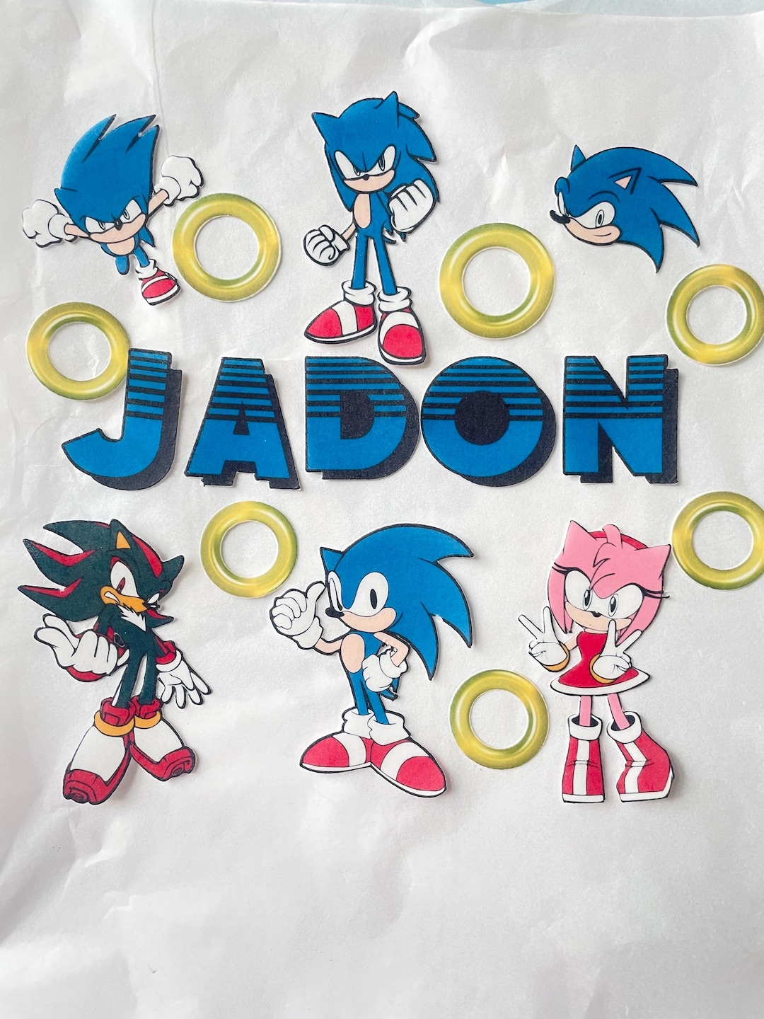 Personalized Sonic Edible Cake Toppers: A4 Sheet - Etsy