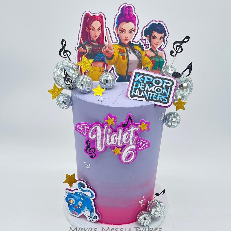 Kpop Demon Hunters Birthday Cake - Etsy UK