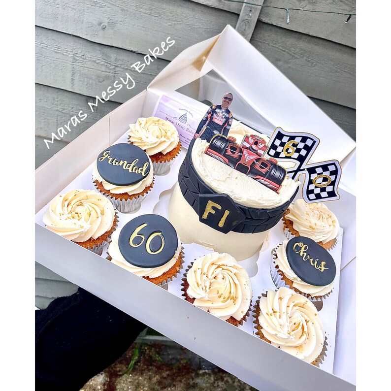 Formula 1 (F1) Race Car Cake Decoration, Edible Prints, Cake Toppers ...