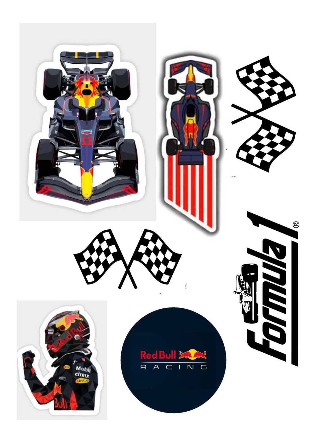 Formula 1 (F1) REDBULL Race Car Cake Decoration, Edible Prints, Cake ...