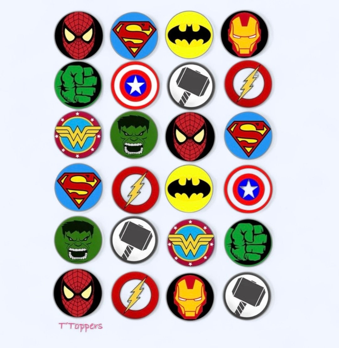 Marvel Cupcake Toppers - Etsy