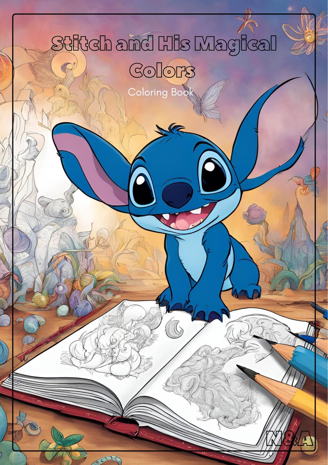Stitch Coloring Book - Etsy