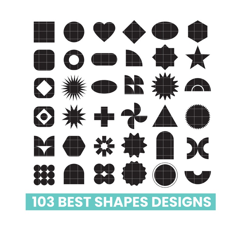 Best Shapes Design, Basic Shape SGV Design, Basic Shape Clipart, 103 ...