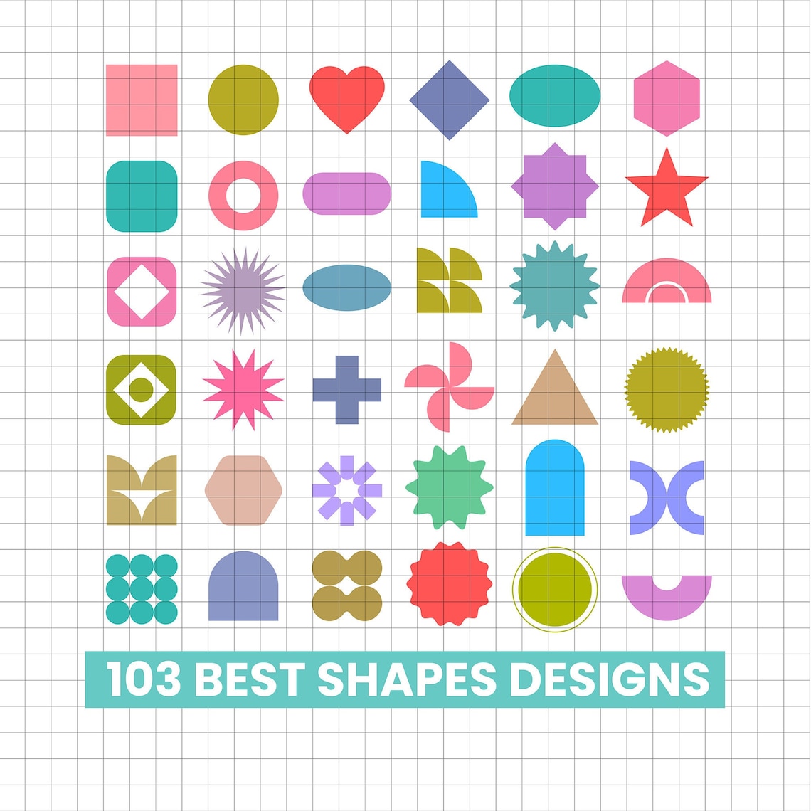 Best Shapes Design, Basic Shape SGV Design, Basic Shape Clipart, 103 ...
