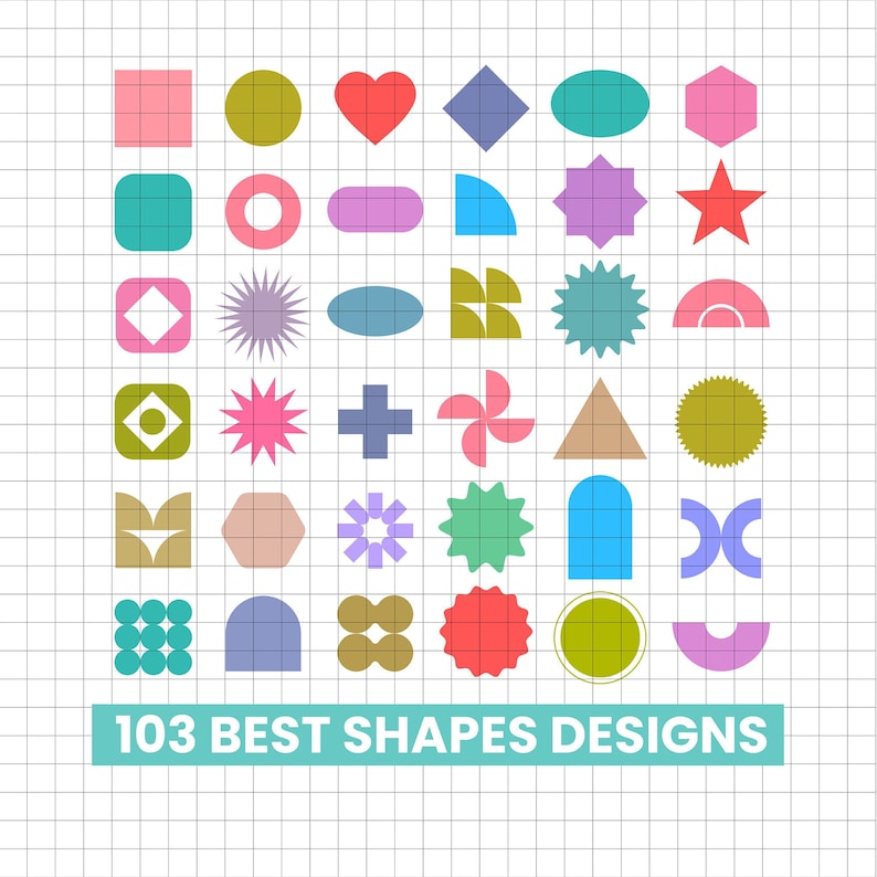Best Shapes Design, Basic Shape SGV Design, Basic Shape Clipart, 103 ...