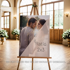 Easel Canvas Mockup Wedding Poster Mockup on Canvas Easel Mockup ...