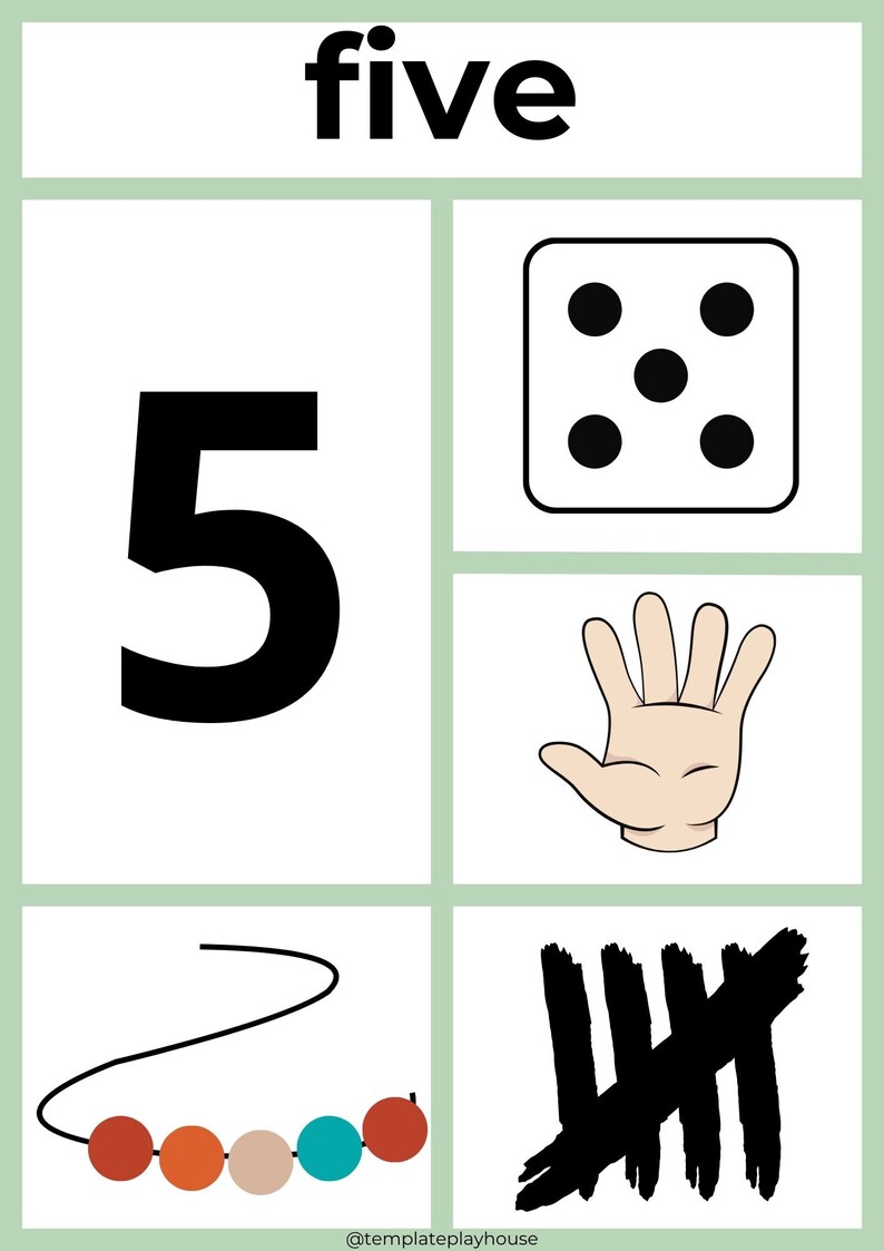 Educational Counting Bundle - Dice, Number, Counting, Tally, and Finger ...